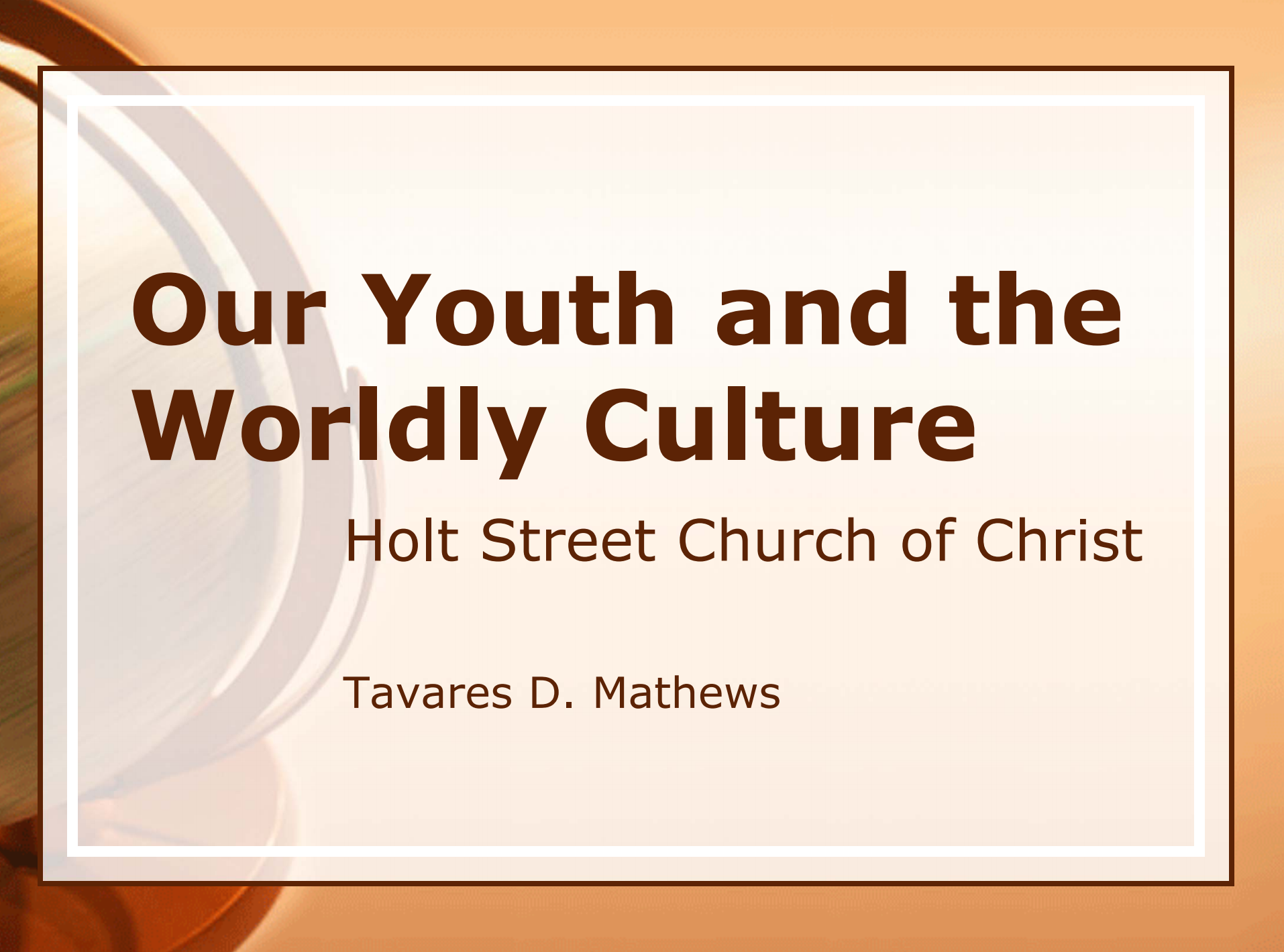 Youth Corner – Holt Street Church of Christ